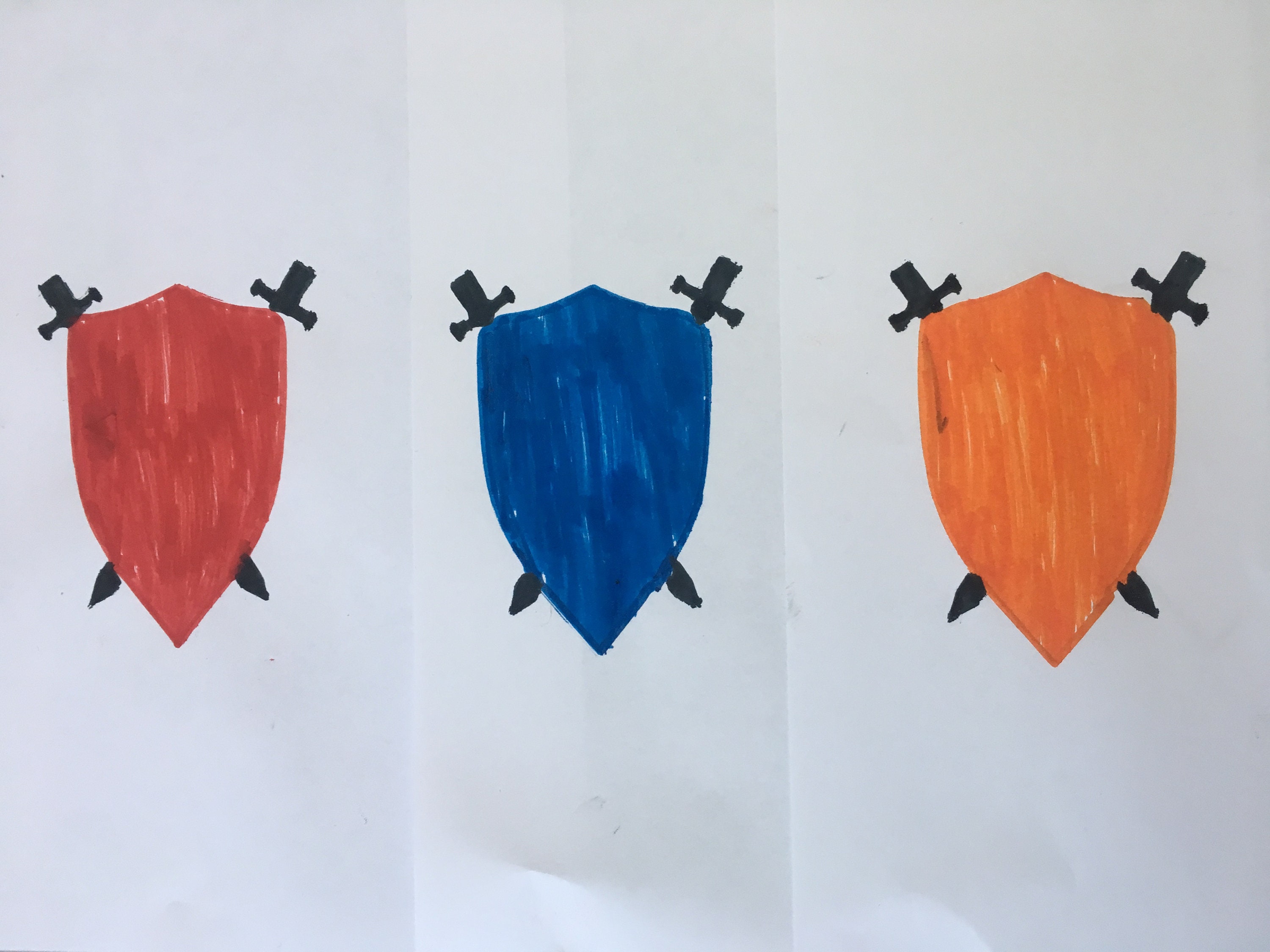 3d Printed Sword With Shield Stencil - Etsy