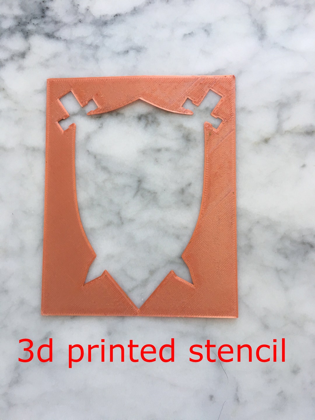3d Printed Sword With Shield Stencil - Etsy