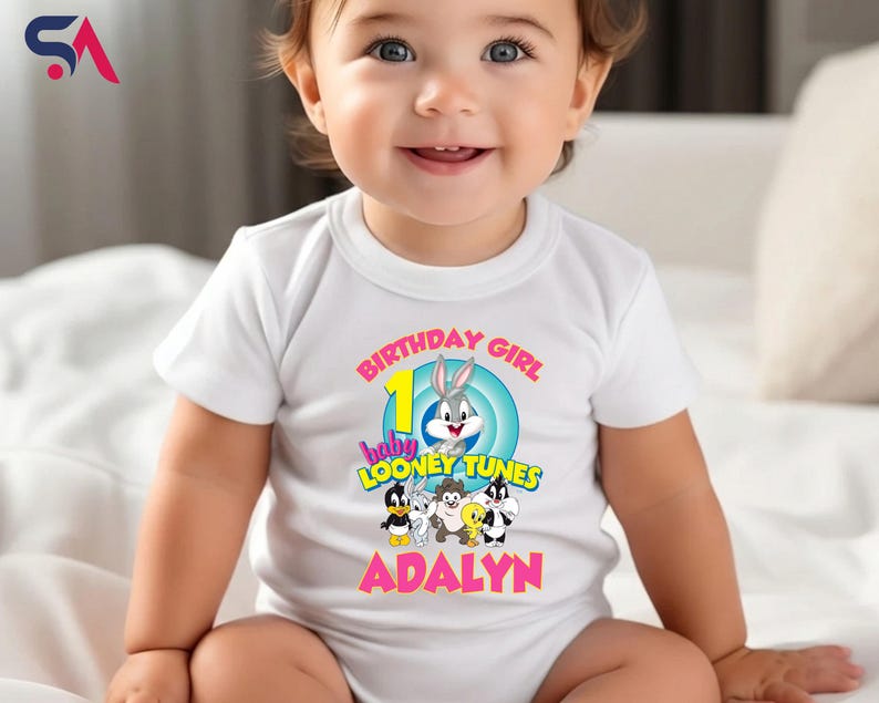 Custom Looney Tunes Birthday Shirt Family Matching Tee Baby Shower
