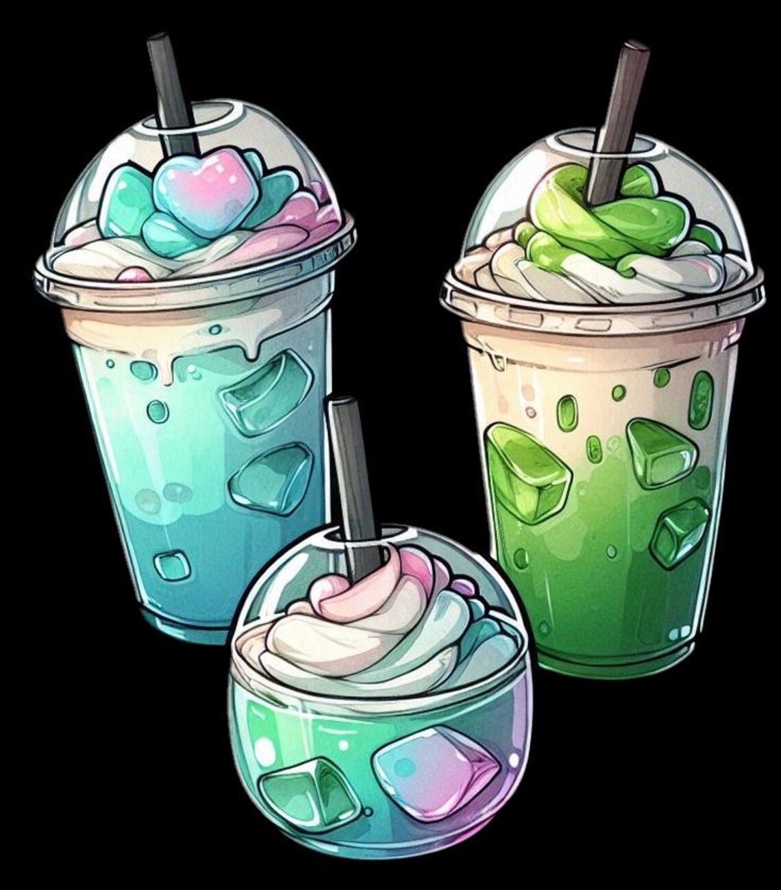 Cute Sweet Treats Clip Art - 8 Individual Pages - Uses Crafts, Journals ...