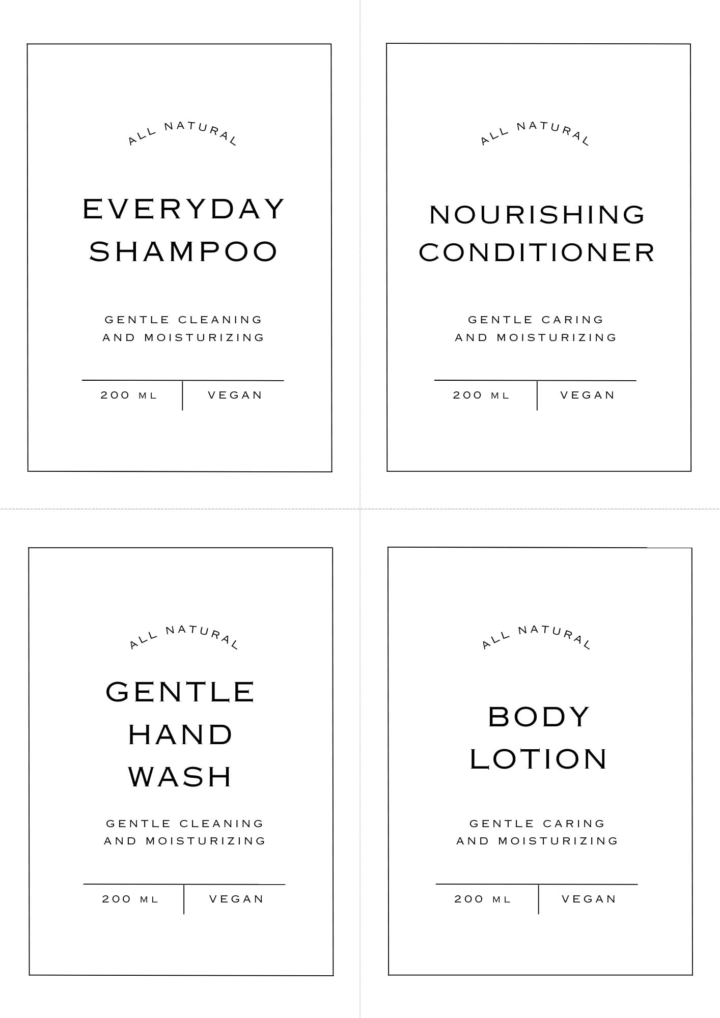 Digital Editable Printable White Household Labels for Simple Modern ...