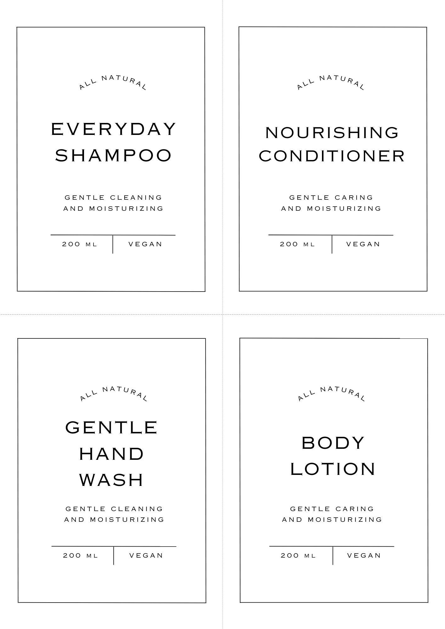 Digital Editable Printable White Household Labels for Simple Modern ...