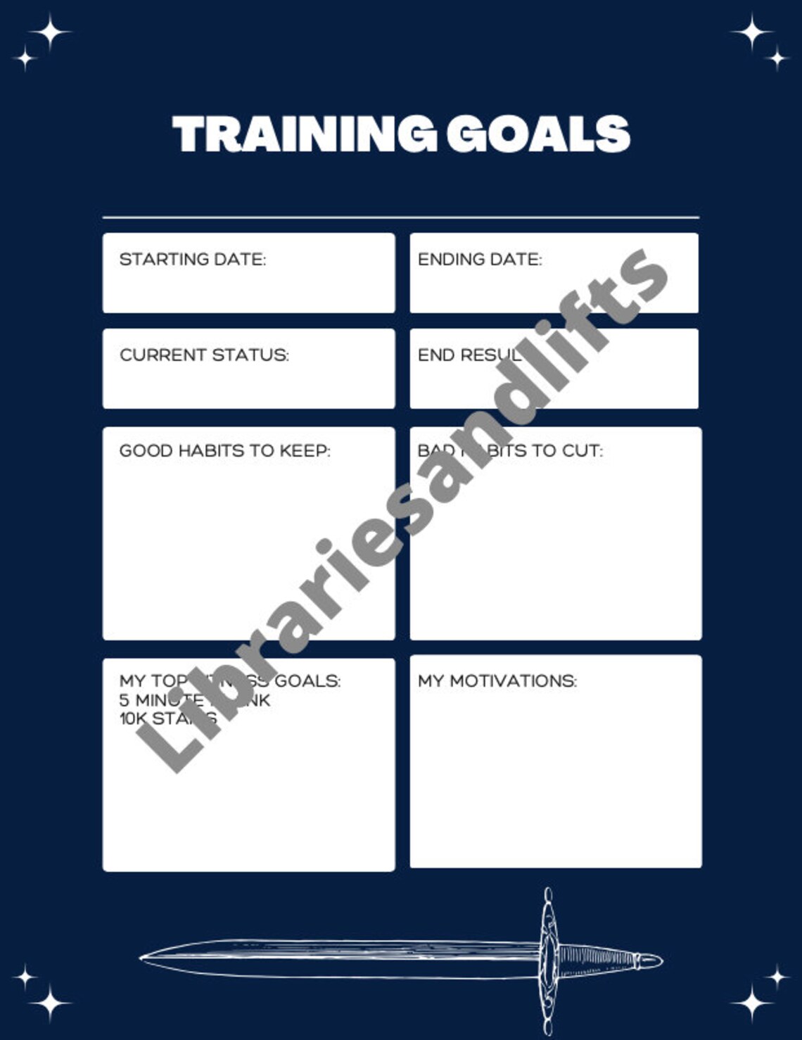 Valkyrie 6 Week Workout Planner - Etsy