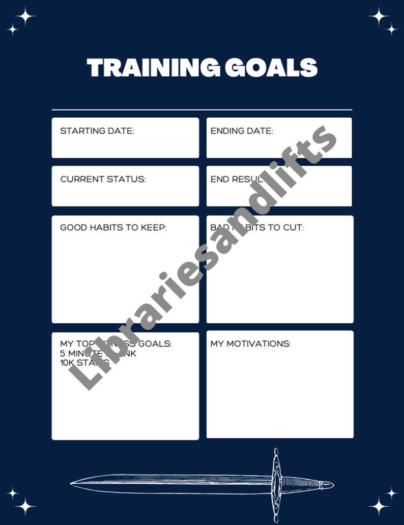 Valkyrie 6 Week Workout Planner - Etsy