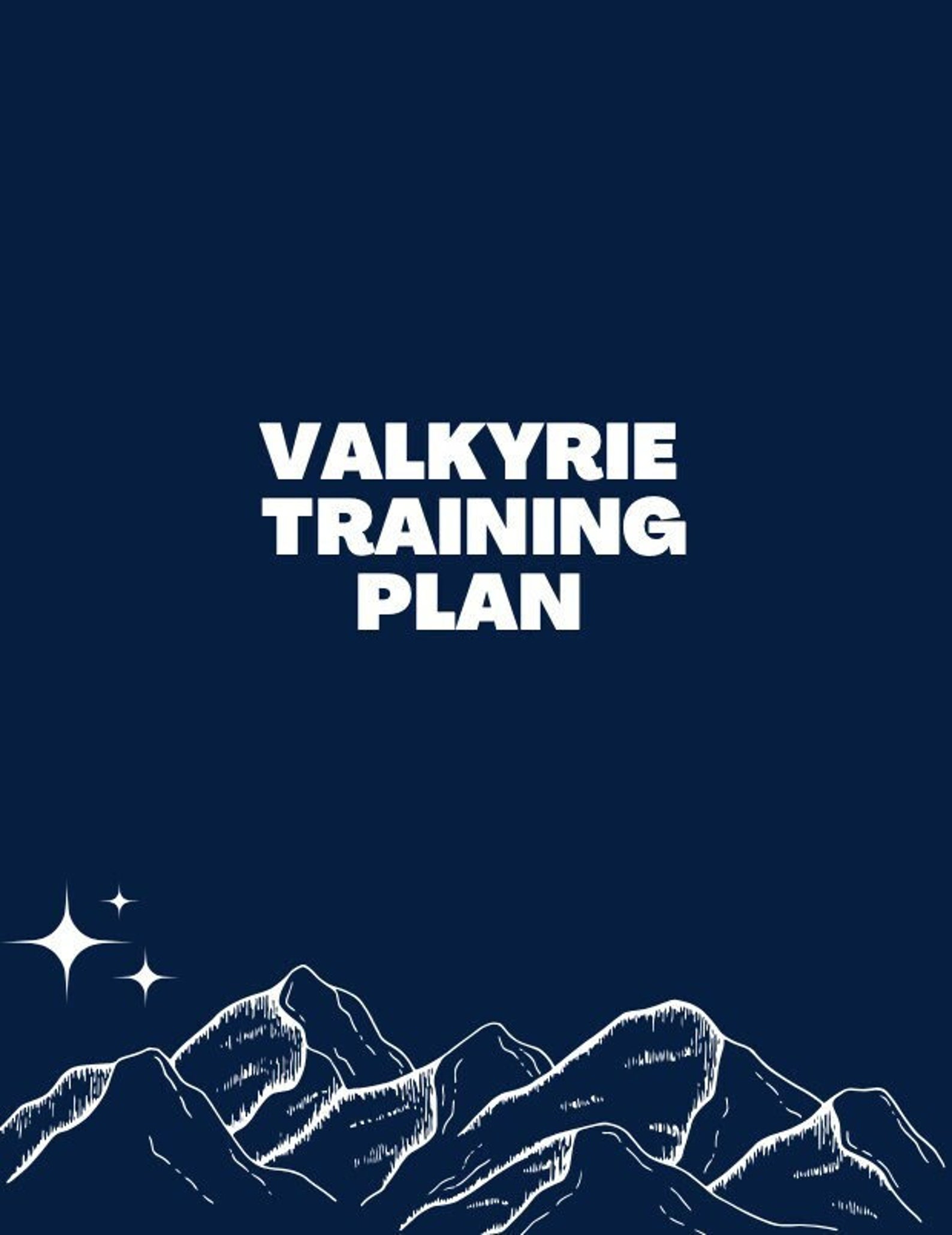 Valkyrie 6 Week Workout Planner - Etsy