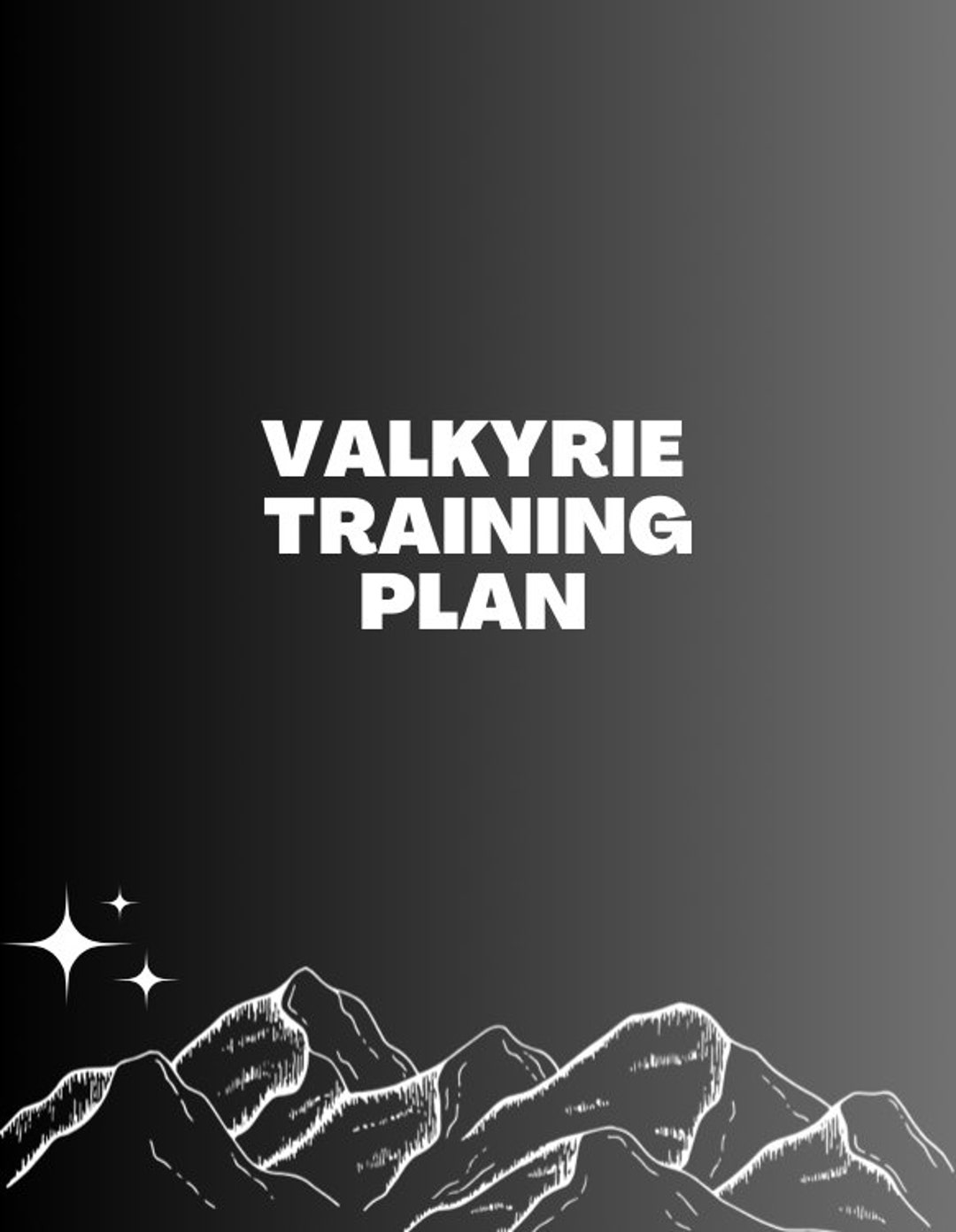 Valkyrie 6 Week Workout Planner - Grey - Etsy