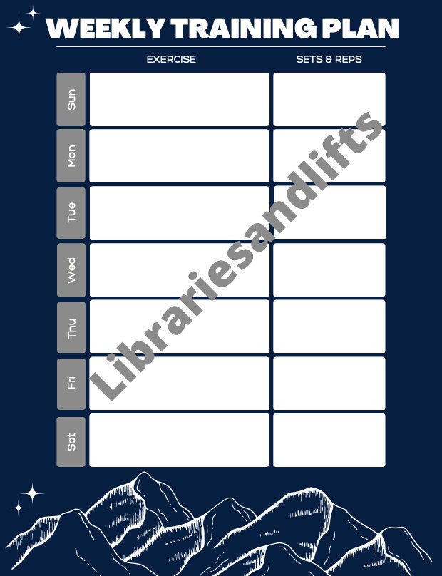 Valkyrie 6 Week Workout Planner - Etsy