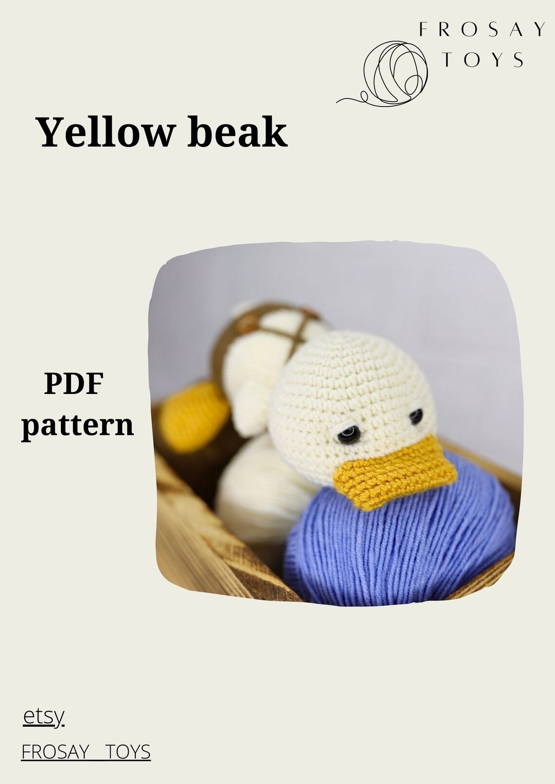 Amigurumi Duck Yellow Beak Crochet Pattern Amigurumi DIY english PDF - Etsy