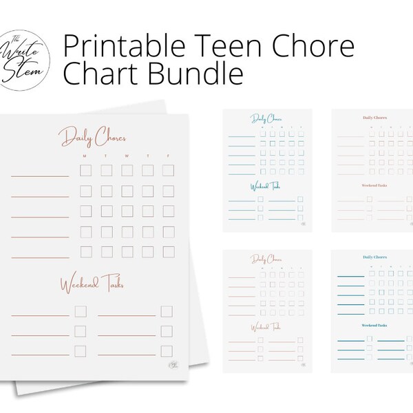 Teen Chore Chart - Etsy