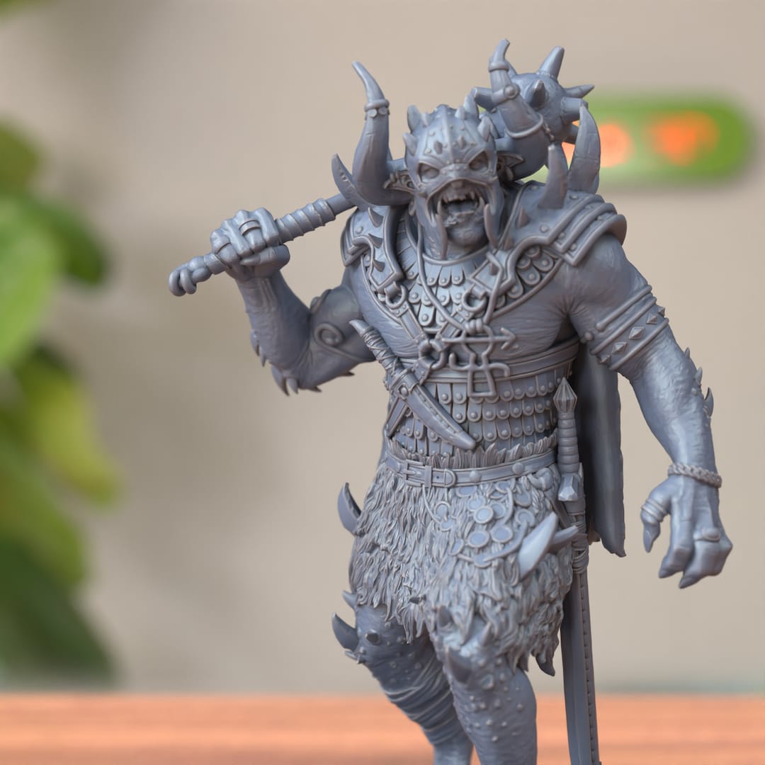 Fantasy Orc Warrior Figurine, Bajok Bloodletter Miniature, Haldure ...