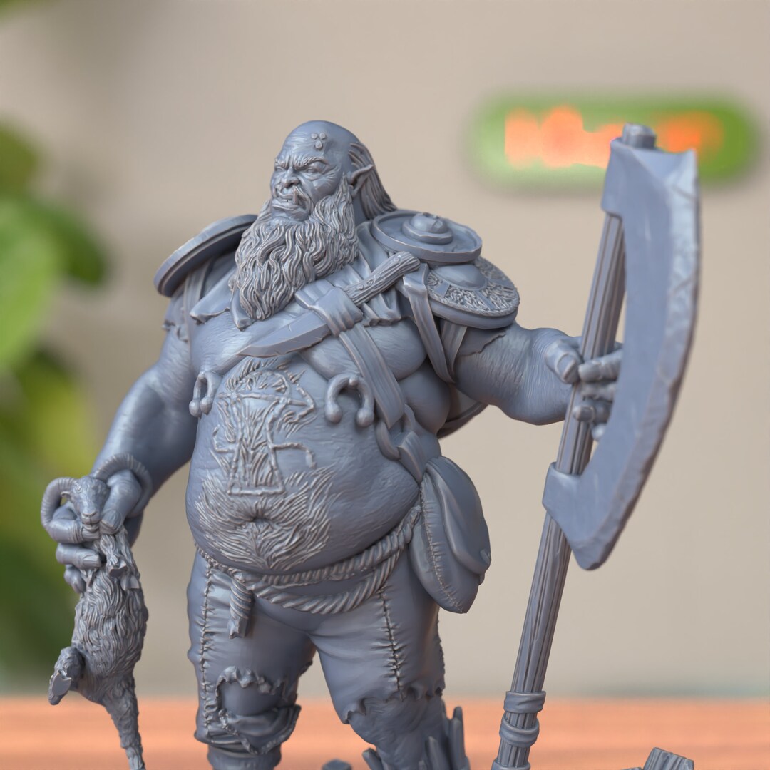 Half Ogre Bandit Miniature Haldure Nehal, D&D Character Concept Unique ...