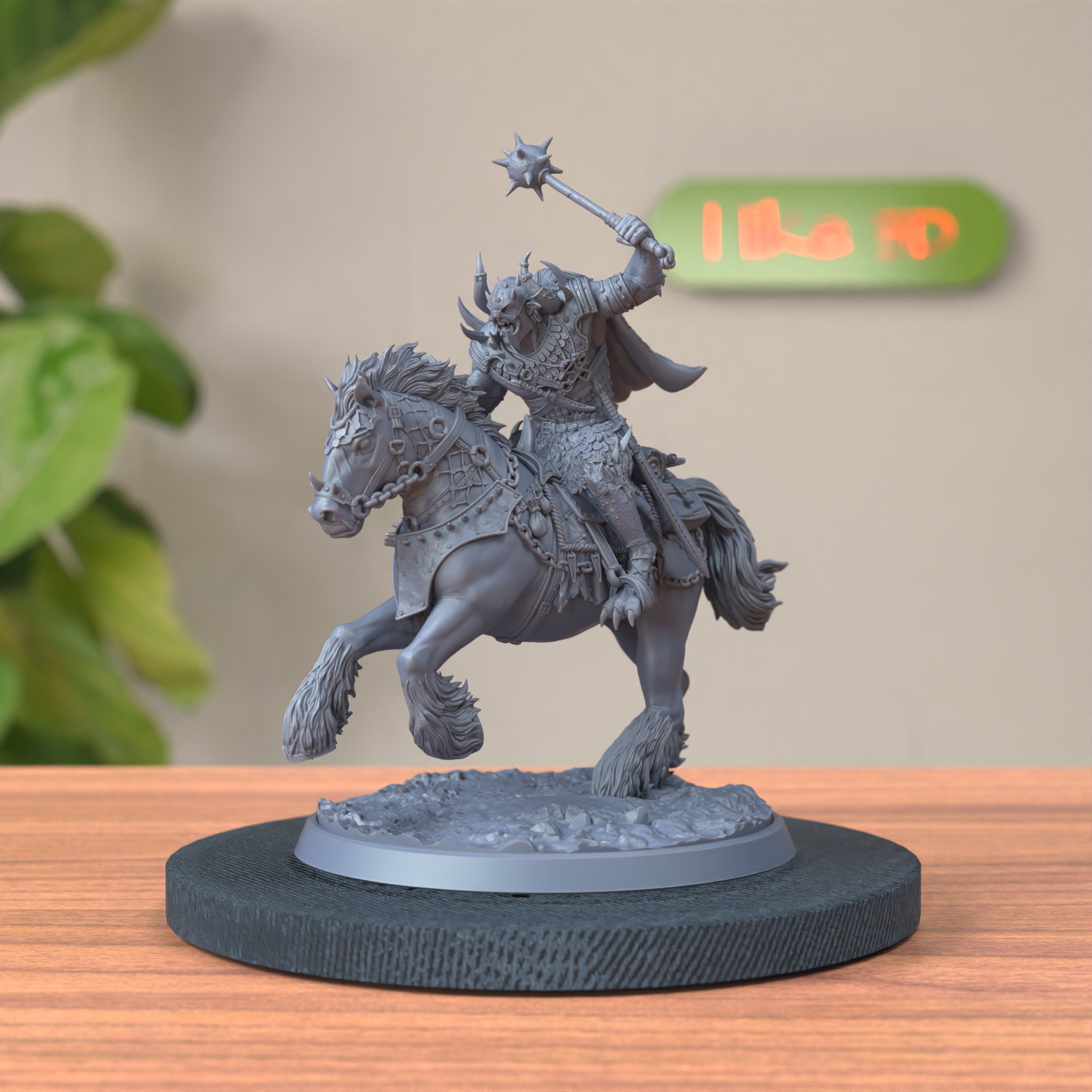 Orc King Ogre Boss Riding Horse Miniature Bajok Bloodletter, Haldure ...