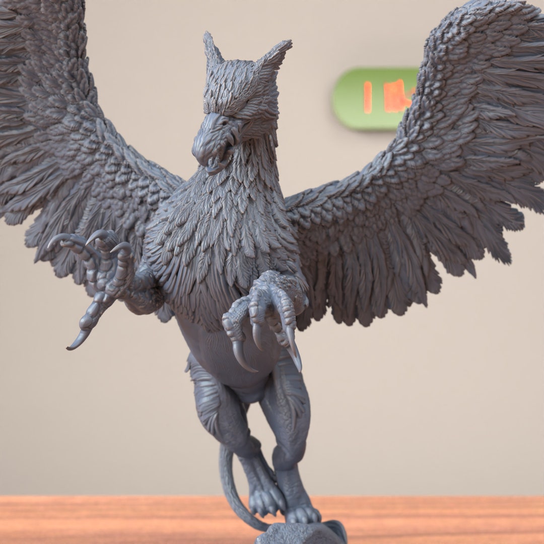 Elite Mercenary Frightening Griffin Figurine, 3D Print Miniature, Dnd D ...