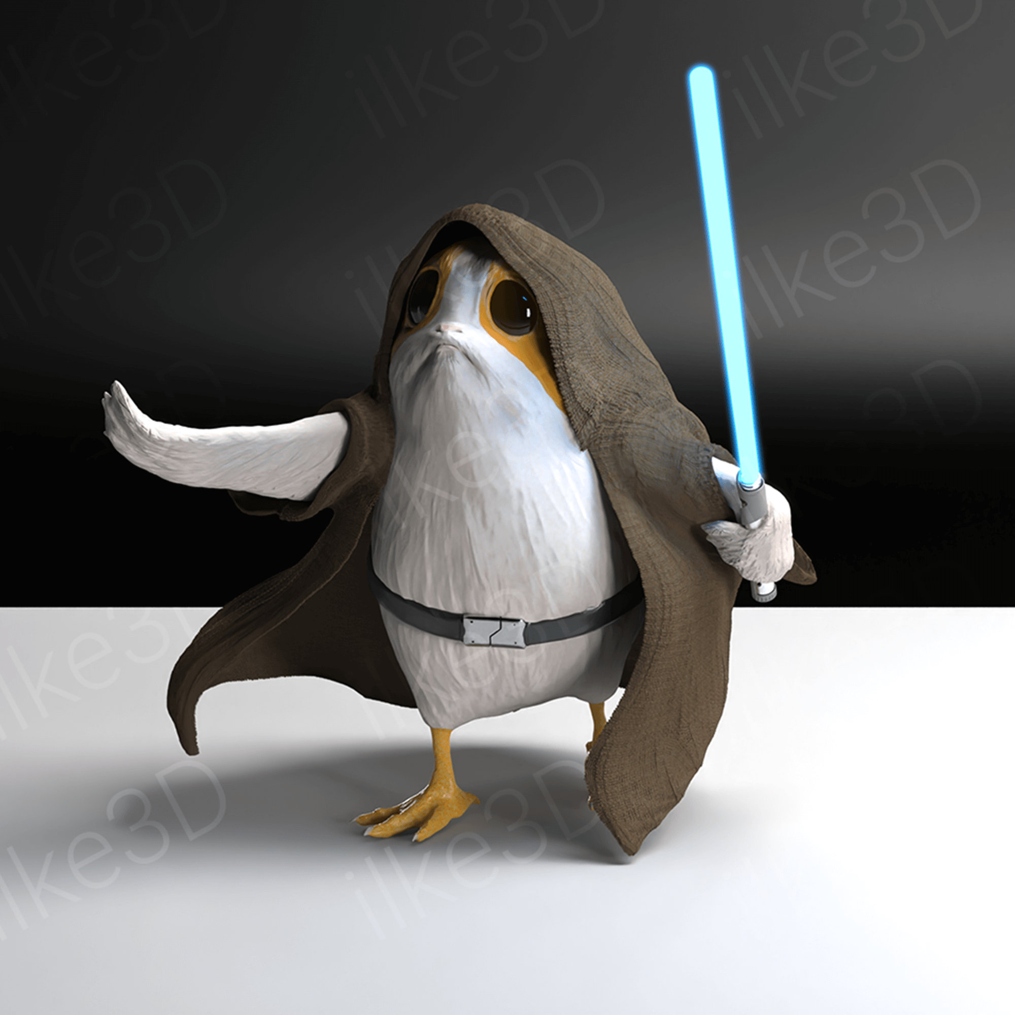 Jedi Porg Bird Star Wars 3D Printing STL Digital File - Etsy