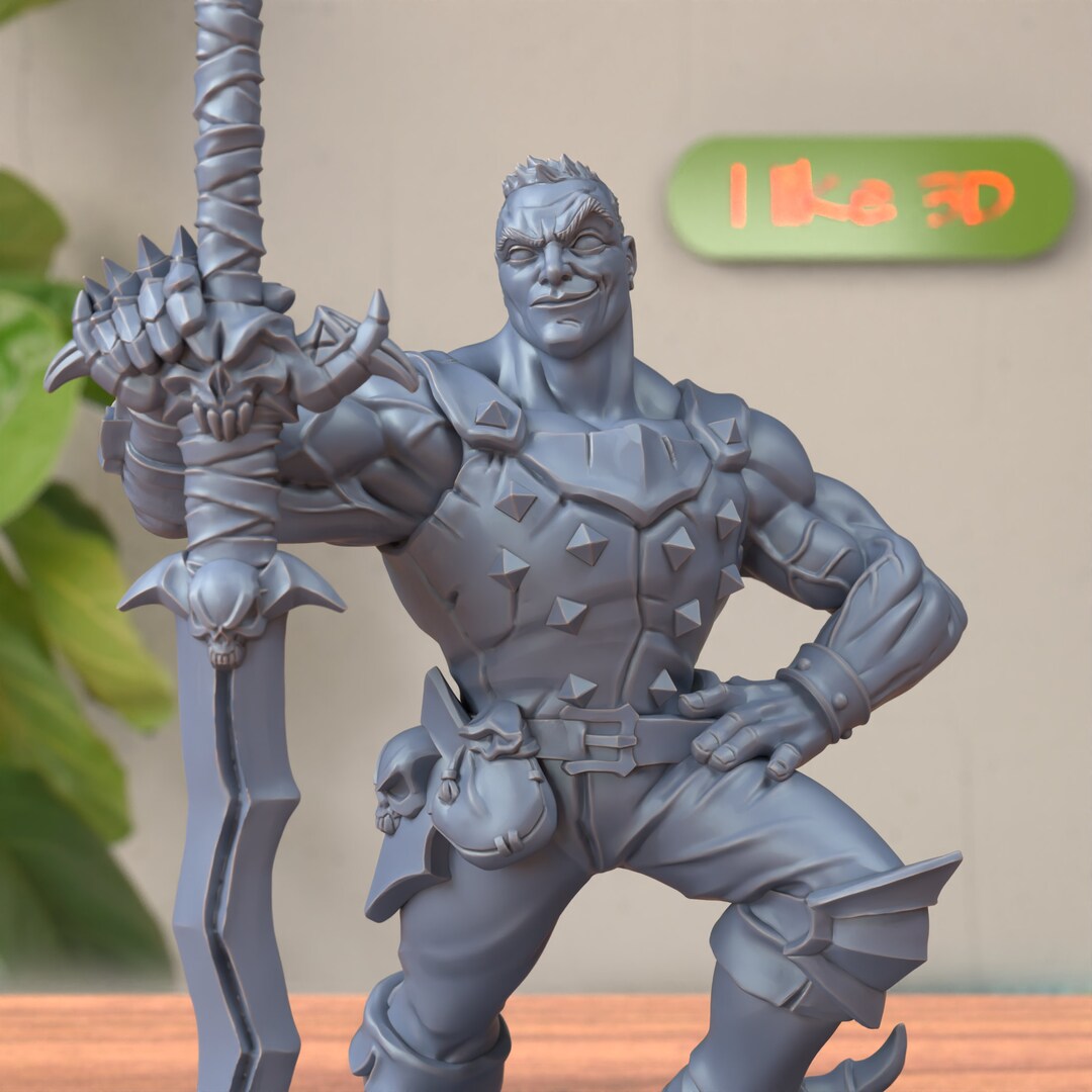 Mercenary Barbarian Hero Bane in the Tavern Miniature, D&D, Dnd ...