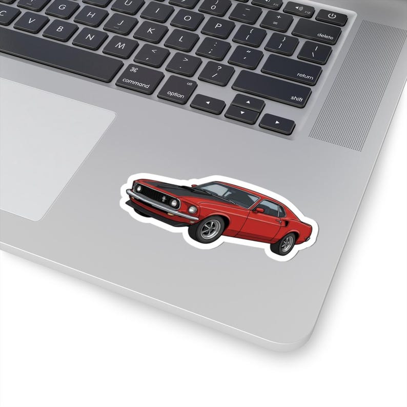 Red Classic Mustang Sticker | Kiss-cut Car Decal - Etsy