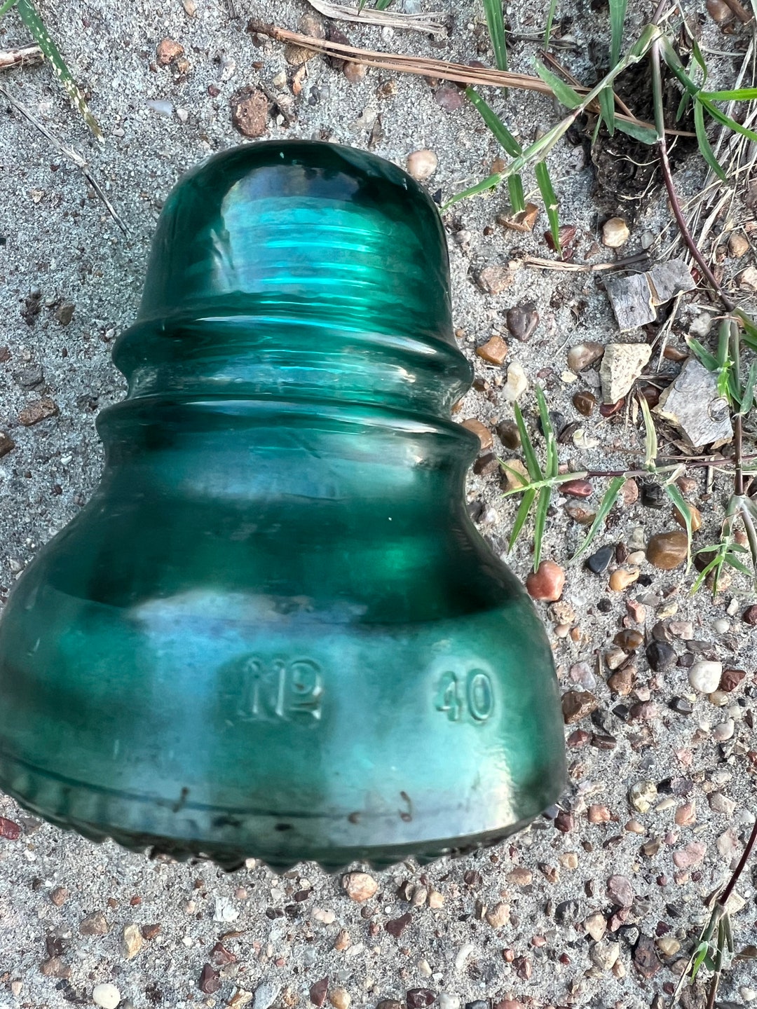 Vintage 1910s Hemingray 40 Aqua Glass Electrical Insulator 1910-1930 ...