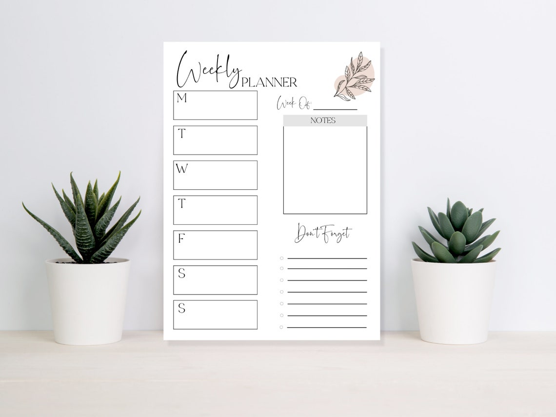 Weekly Planner Printable | Weekly Planner | Printable Planner ...