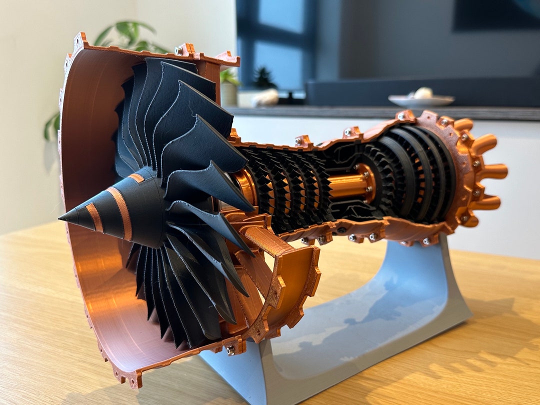 DIY Kit Rolls-royce Style Jet Turbofan Aircraft Engine 3D Printed Metal ...
