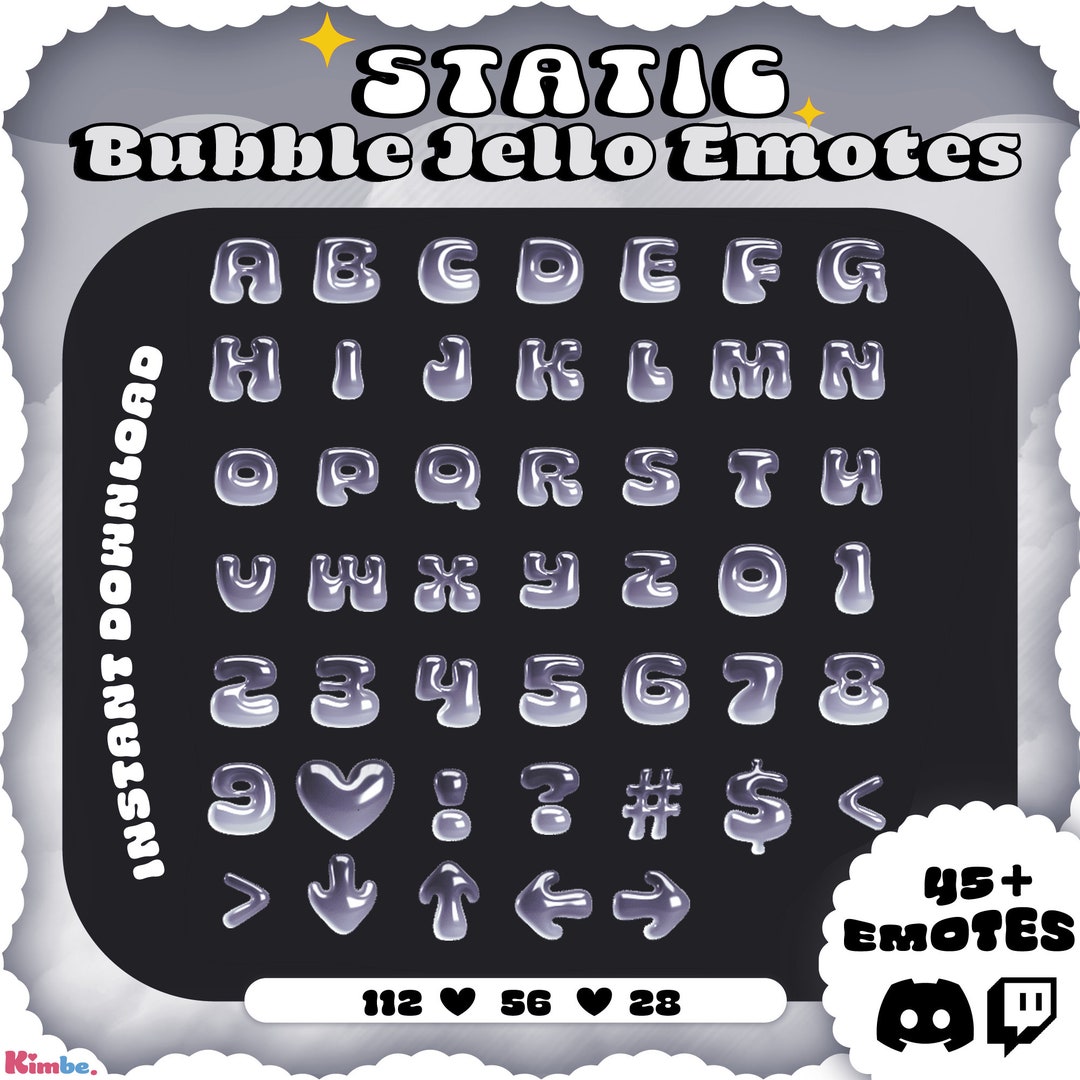 STATIC EMOTE PACK ︰ 45+ Letters, Numbers, Symbols Pack for Discord ...