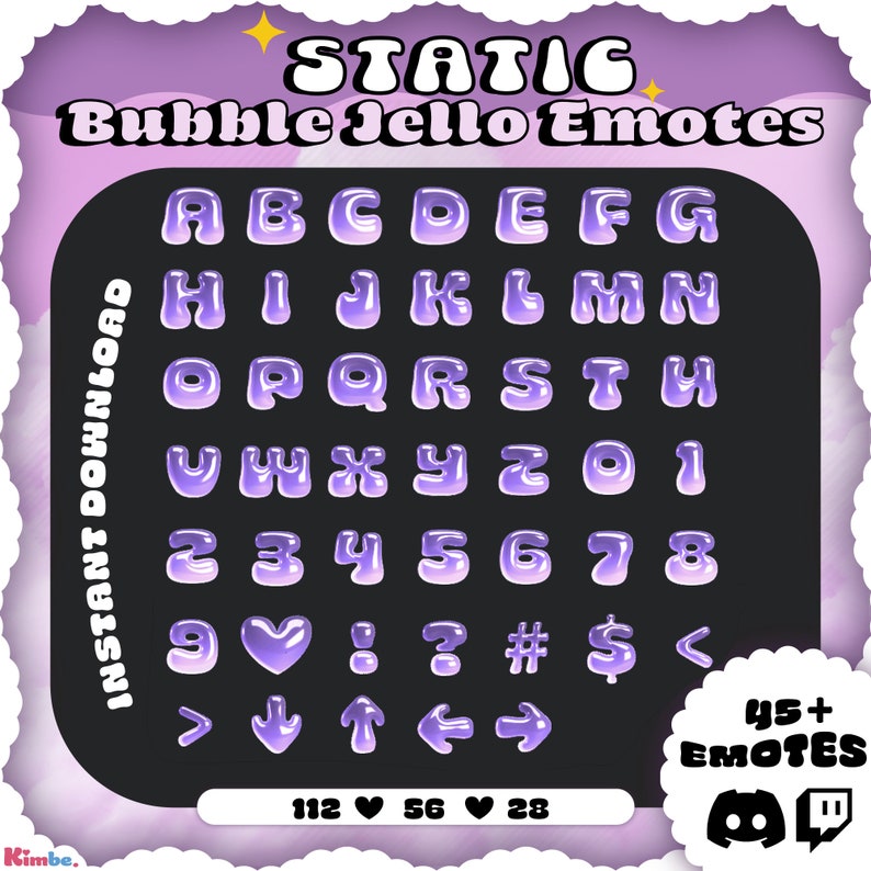 STATIC EMOTE PACK ︰ 45+ Letters, Numbers, Symbols Pack for Discord ...