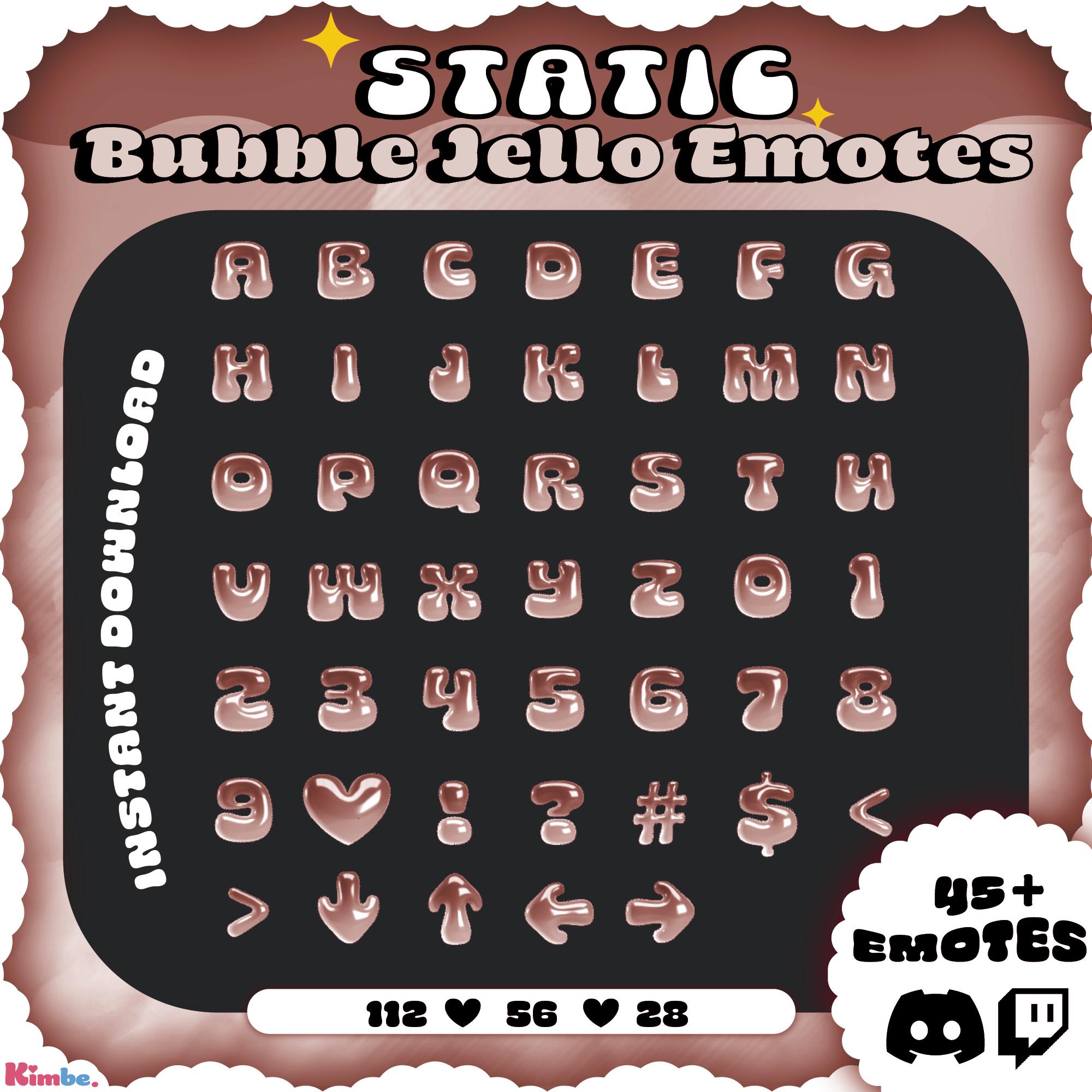 STATIC EMOTE PACK ︰ 45+ Letters, Numbers, Symbols Pack for Discord ...