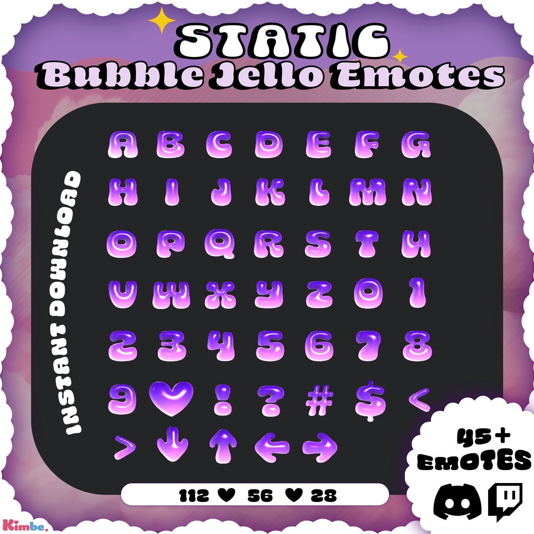 STATIC EMOTE PACK ︰ 45+ Letters, Numbers, Symbols Pack for Discord ...