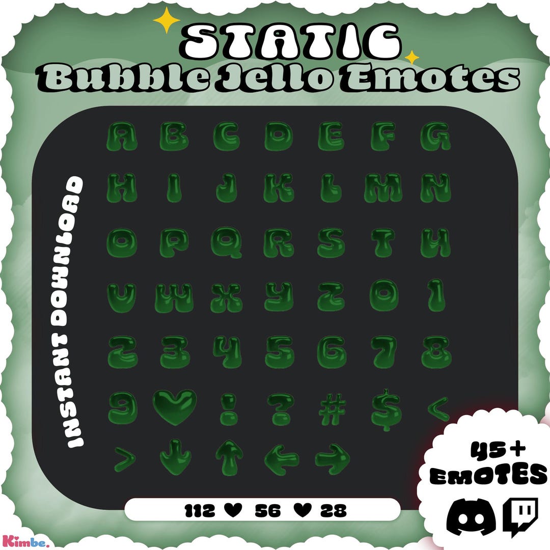 STATIC EMOTE PACK ︰ 45+ Letters, Numbers, Symbols Pack for Discord ...