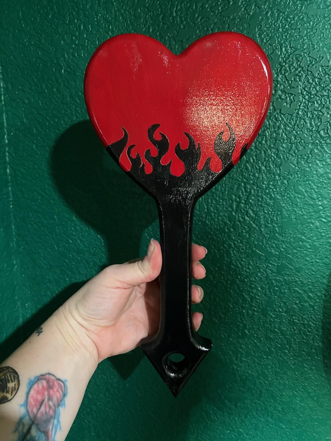 Flaming Heart Paddle - Etsy