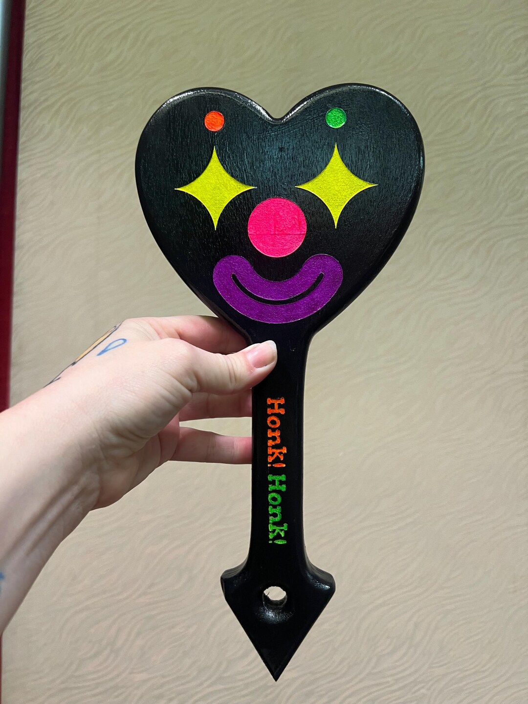 Neon Heart Clown - Etsy