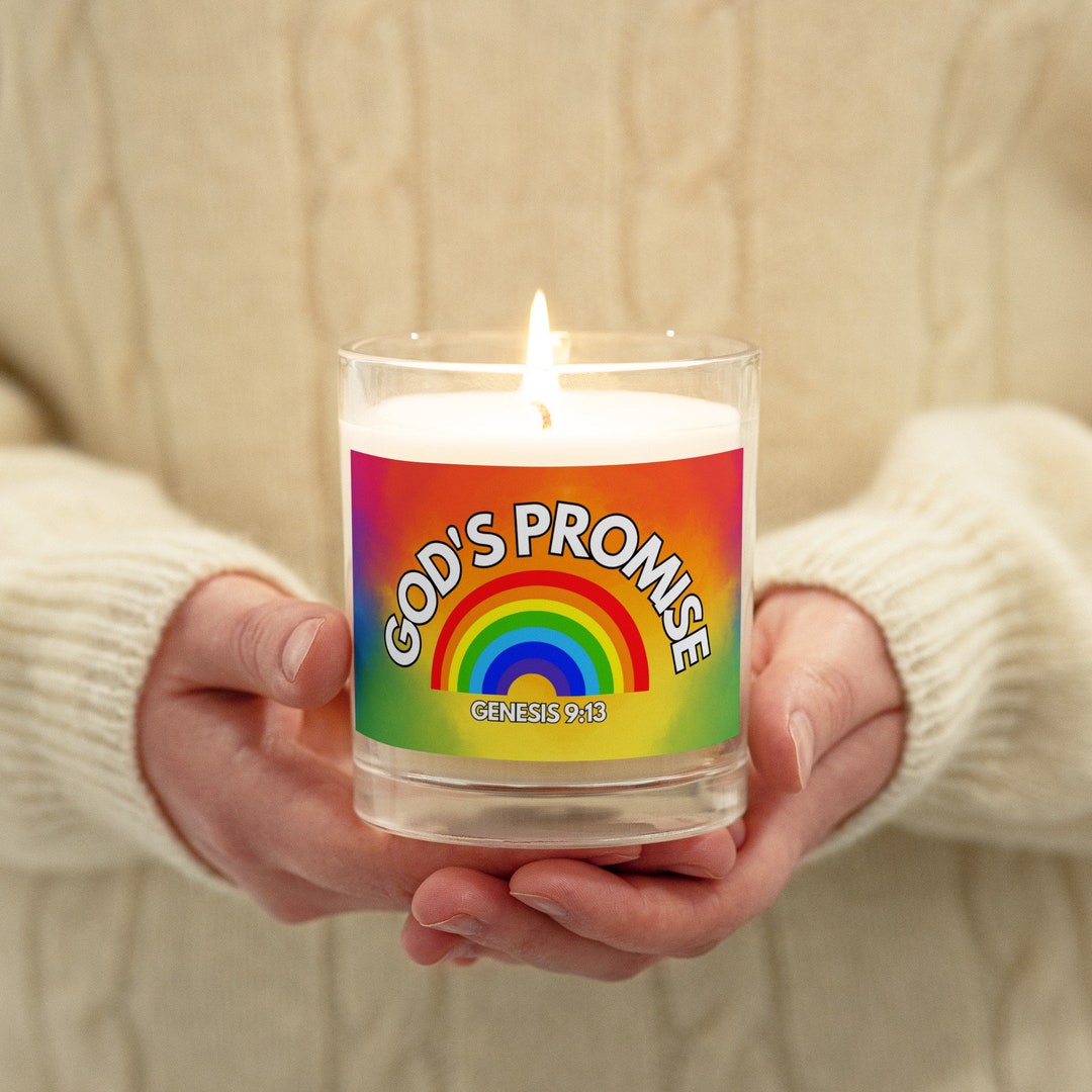God's Promise Genesis 9:13 Glass Jar Soy Wax Candle - Etsy