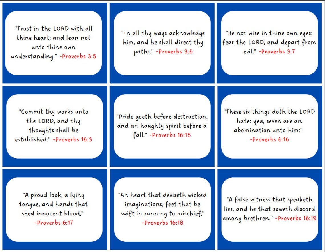 Scripture Memory Cards Kids Ages 5+. 61 Bible Verse Cards & Bible ...