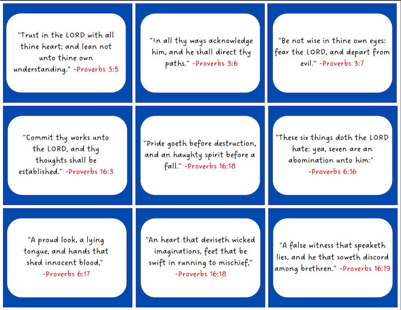 Scripture Memory Cards Kids Ages 5+. 61 Bible Verse Cards & Bible ...