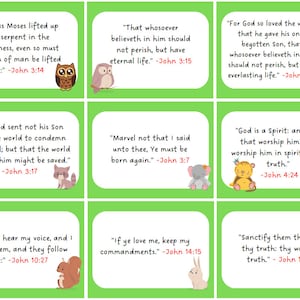 Scripture Memory Cards for Kids. 18 Salvation Bible Verse Cards PDF ...