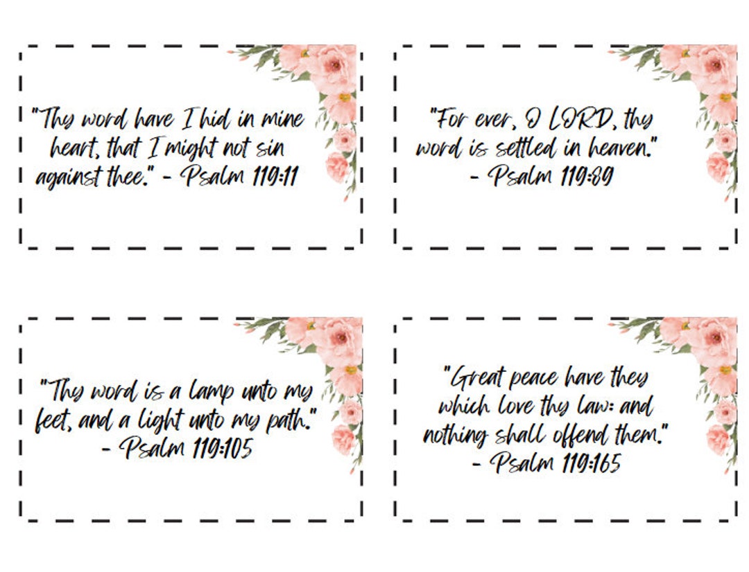 Words of Strength: 40 KJV Memory Verses for Women in Tough Times. - Etsy