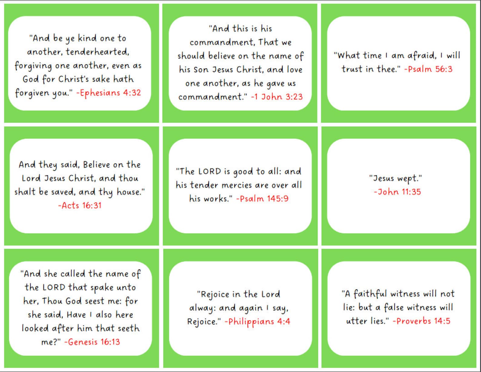 Scripture Memory Cards Kids Ages 5+. 61 Bible Verse Cards & Bible ...
