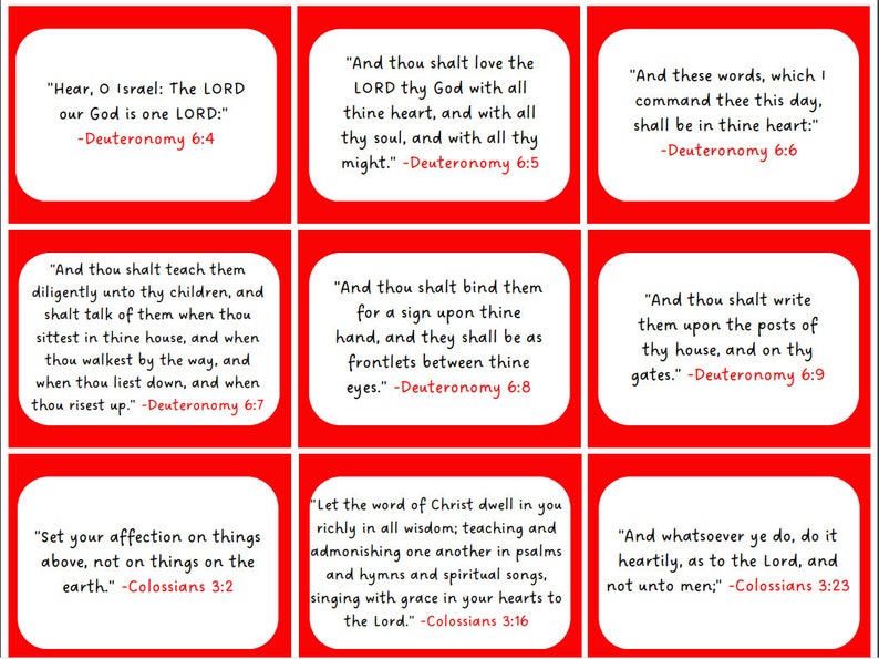 Scripture Memory Cards Kids Ages 5+. 61 Bible Verse Cards & Bible ...