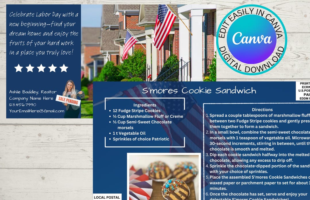 Real Estate Postcard, Template, Neighbor, Realtor Marketing, Realtor ...