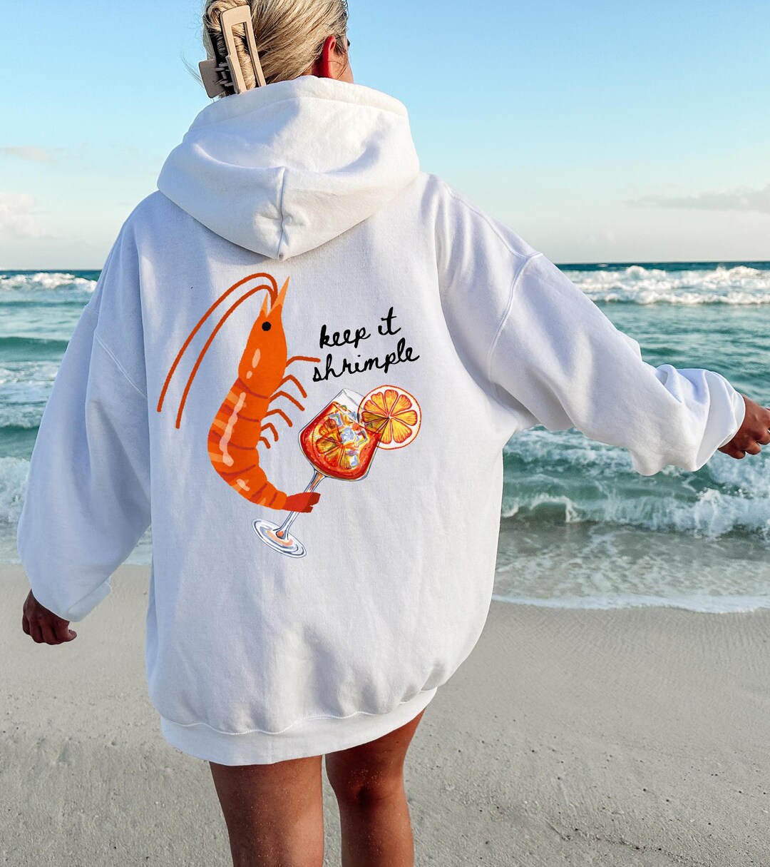 Shrimp Cocktail Hoodie, Aperol Spritz Hoodie Fisherman Aesthetics Gift ...