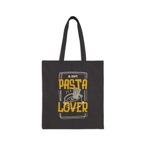 Pasta Lover Cotton Canvas Tote Bag, Al Dente Chef Gift, Reusable ...