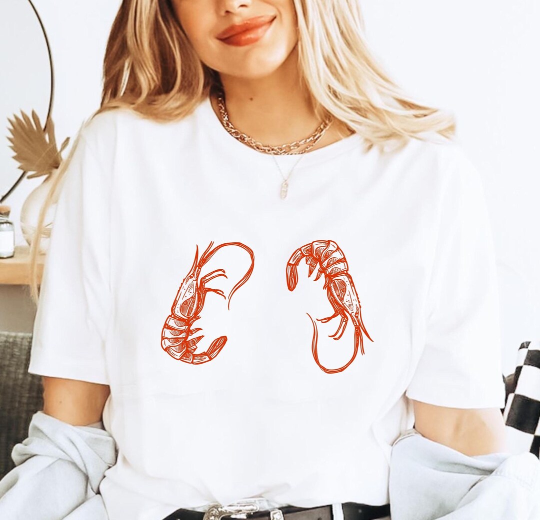 Shrimp Shirt, Seafood Tee, Ocean Lover Apparel, Prawn Cocktail Tshirt ...