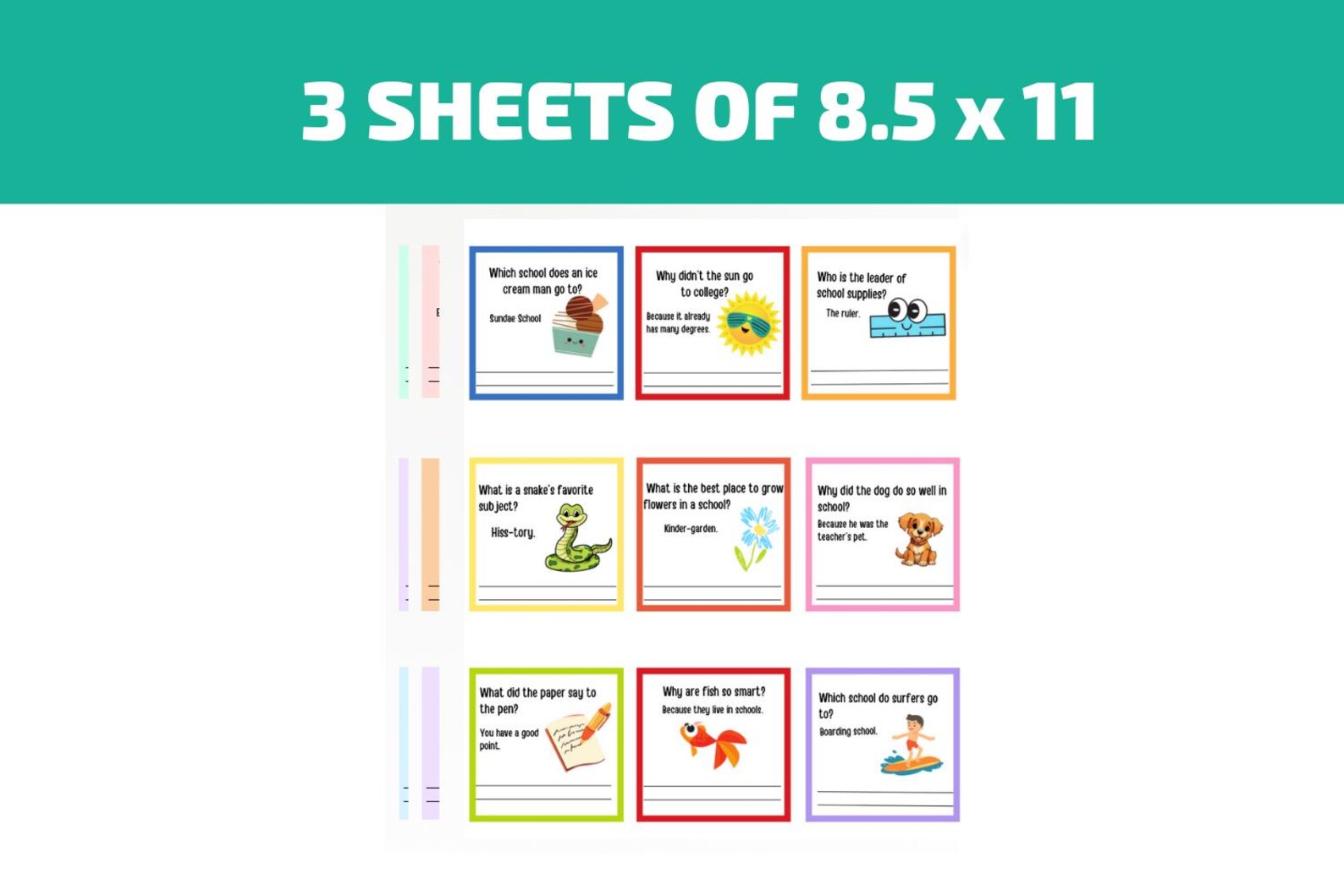 Lunchbox Jokes Printable, Lunch Box Notes, Jokes for Kids, Lunchbox ...