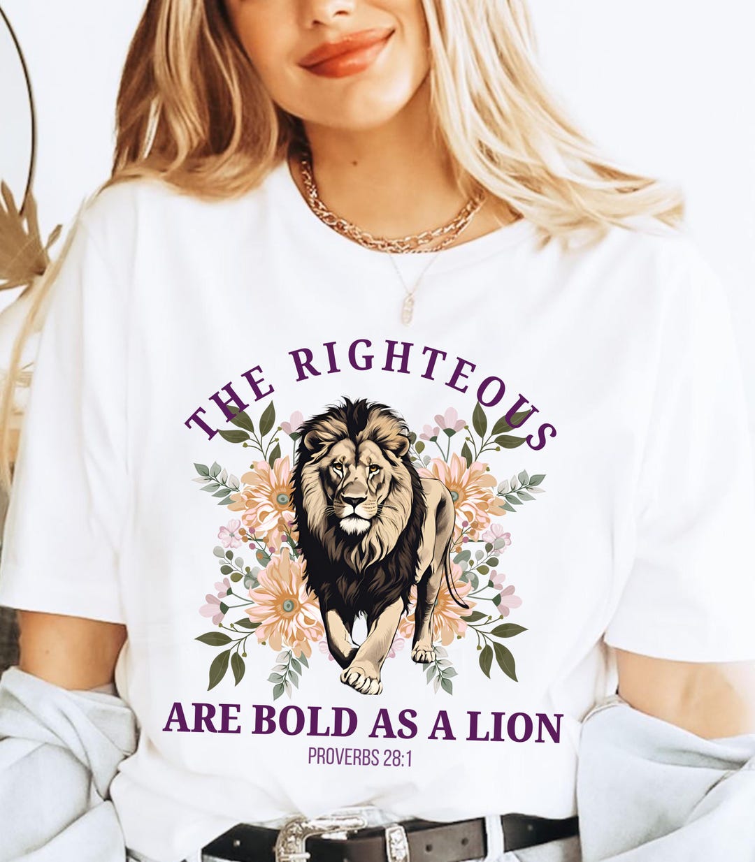 The Righteous Are Bold as a Lion Shirt Lion Shirt Christian Streetwear ...