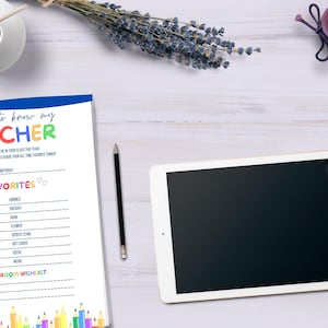 All About My Teacher, Getting to Know My Teacher, Meet the Teacher ...