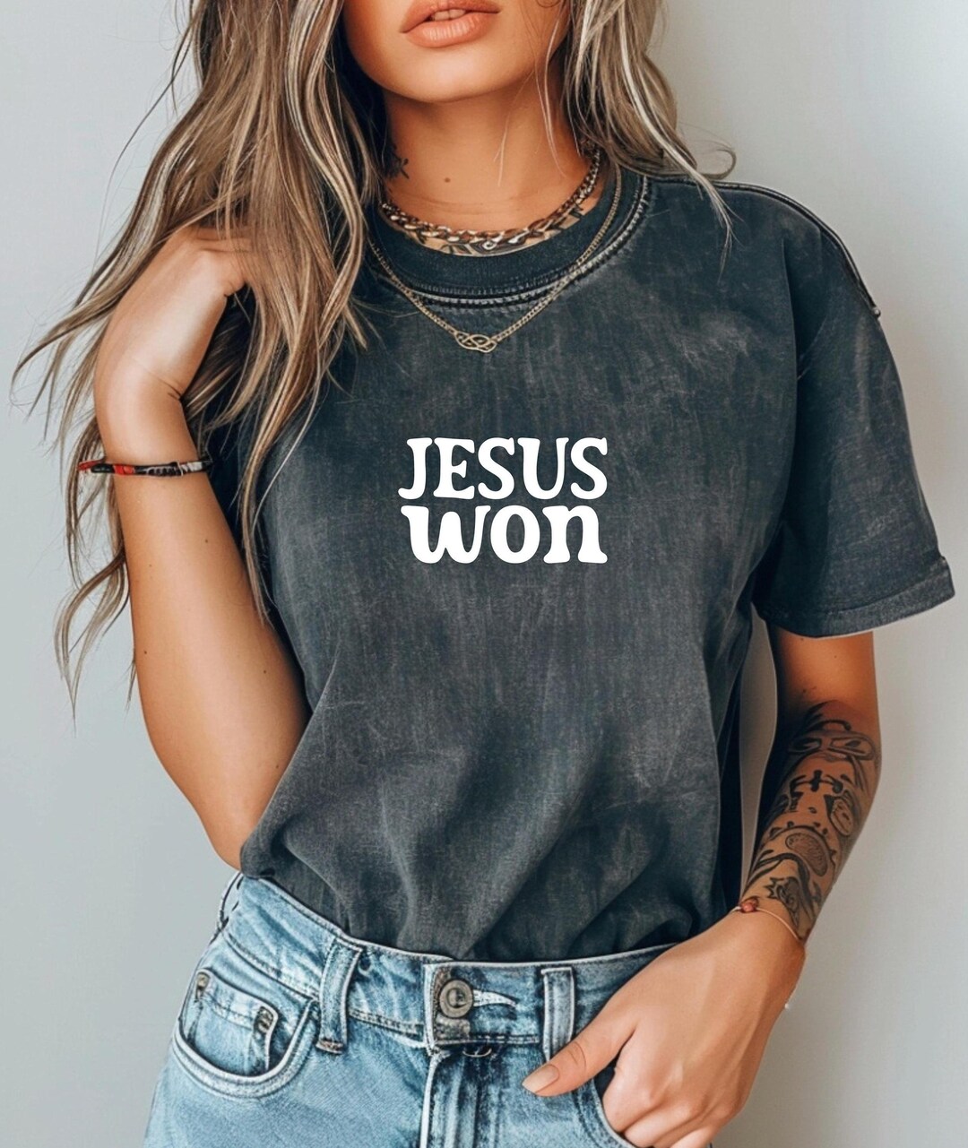 Jesus Won Shirt Jesus Wins Comfort Colors Shirt Faith Based Shirt ...