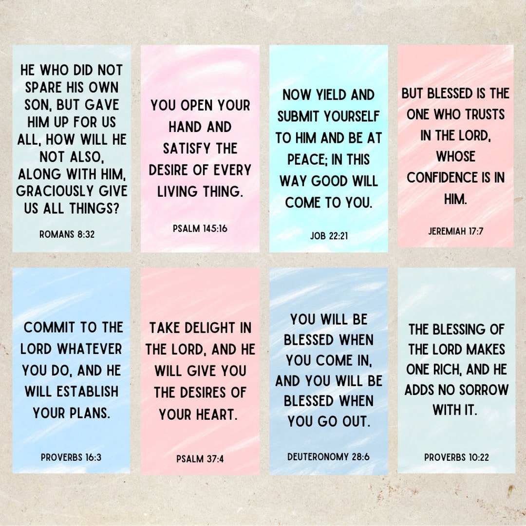 Prosperity Prayer Cards, Bible Verse Cards, Inspirational Cards ...