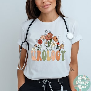 Floral Urology Shirt, Urology Crew T Shirt, Urology Nurse Practitioner ...
