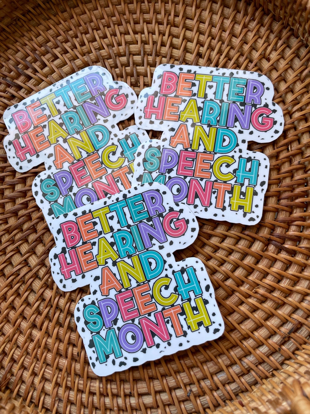 Colorful BHSM Sticker for Speech Therapist Better Hearing and Speech ...