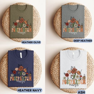 Postpartum Nurse Shirt Flower Maternity Nurse T-shirt Mother Baby Nurse ...