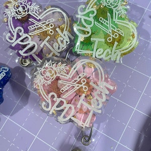 SPD Tech Badge Reel, Gift for Sterile Processing Tech, Sterile ...